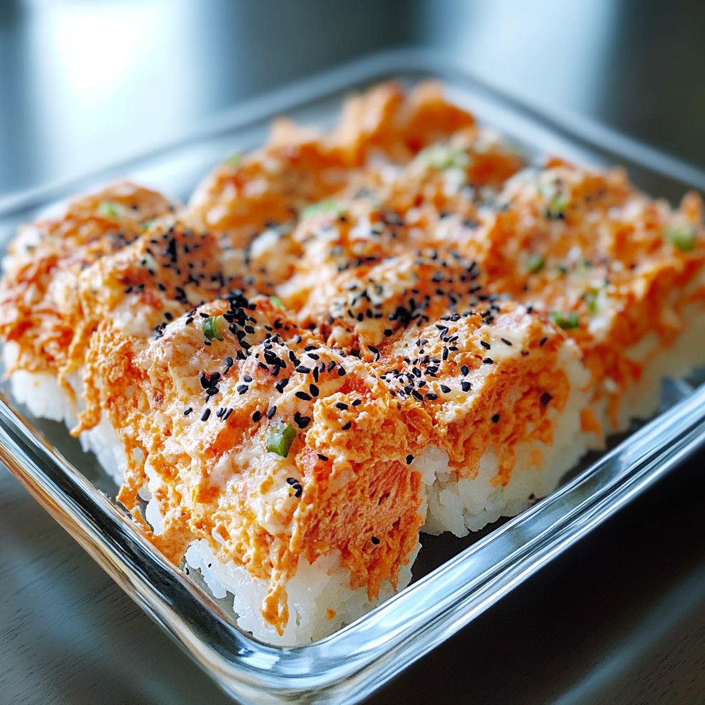 Spicy Tuna & Creamy Crab Sushi Bake