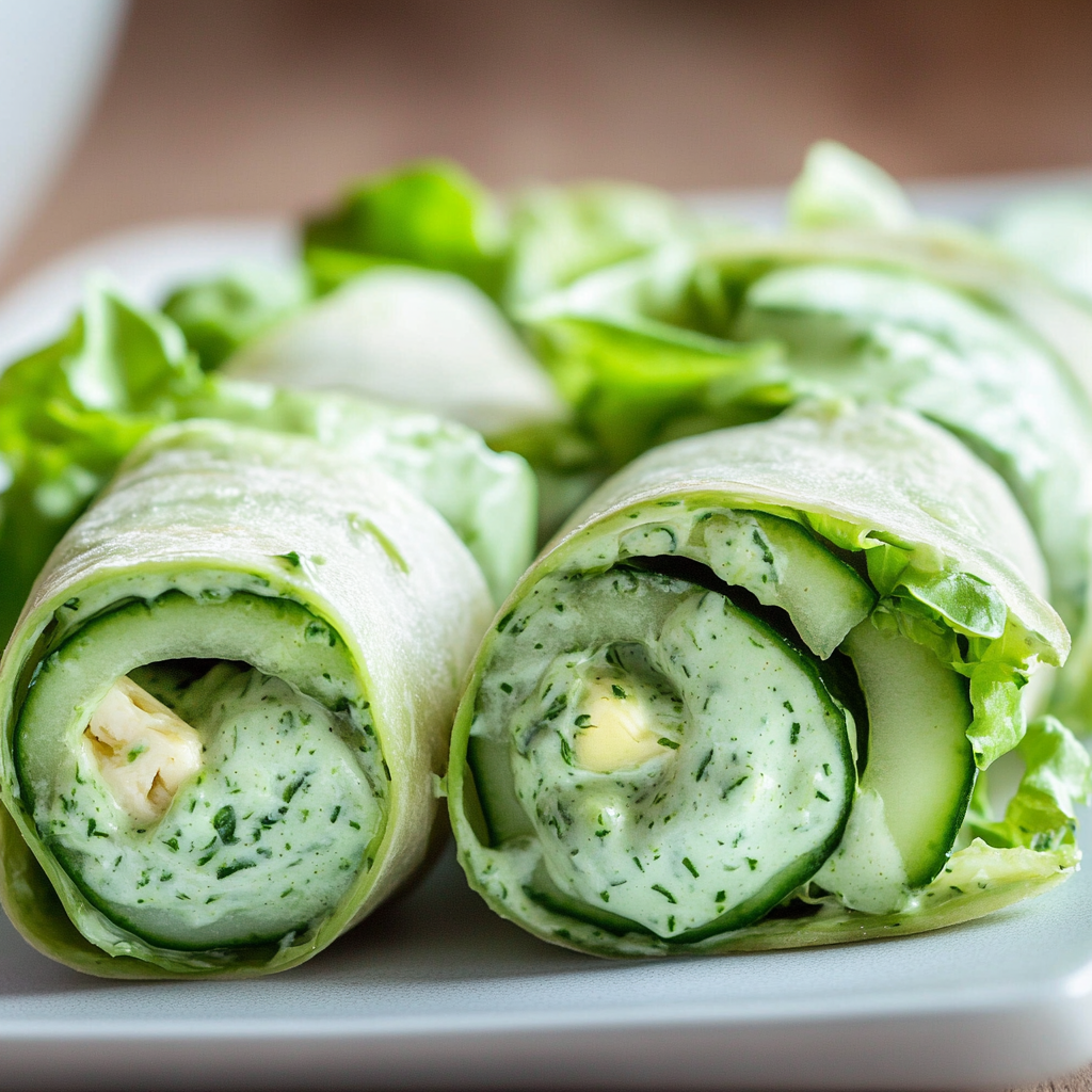 Cucumber Wraps with Green Goddess Dressing