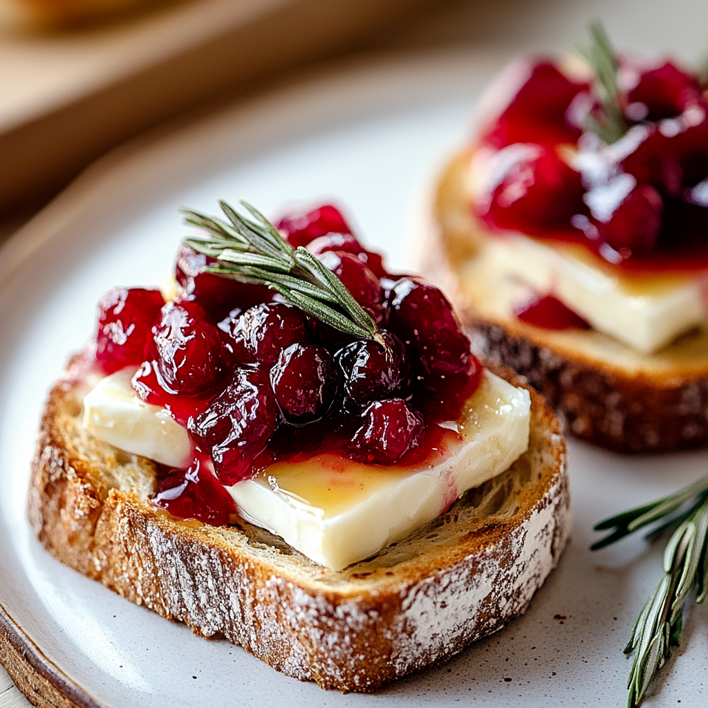 Cranberry and Brie Toast