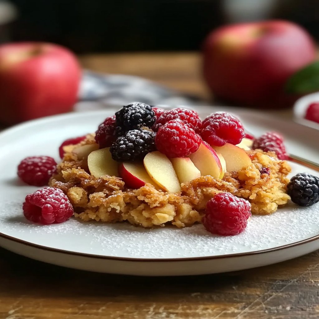 Apple Crisp with Mixed Berries