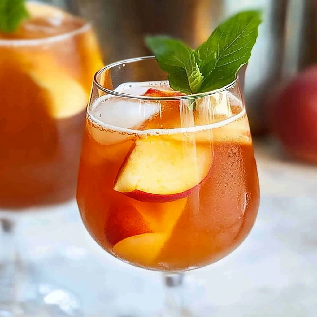 Cool & Refreshing Olive Garden Peach Bellini Tea Copycat