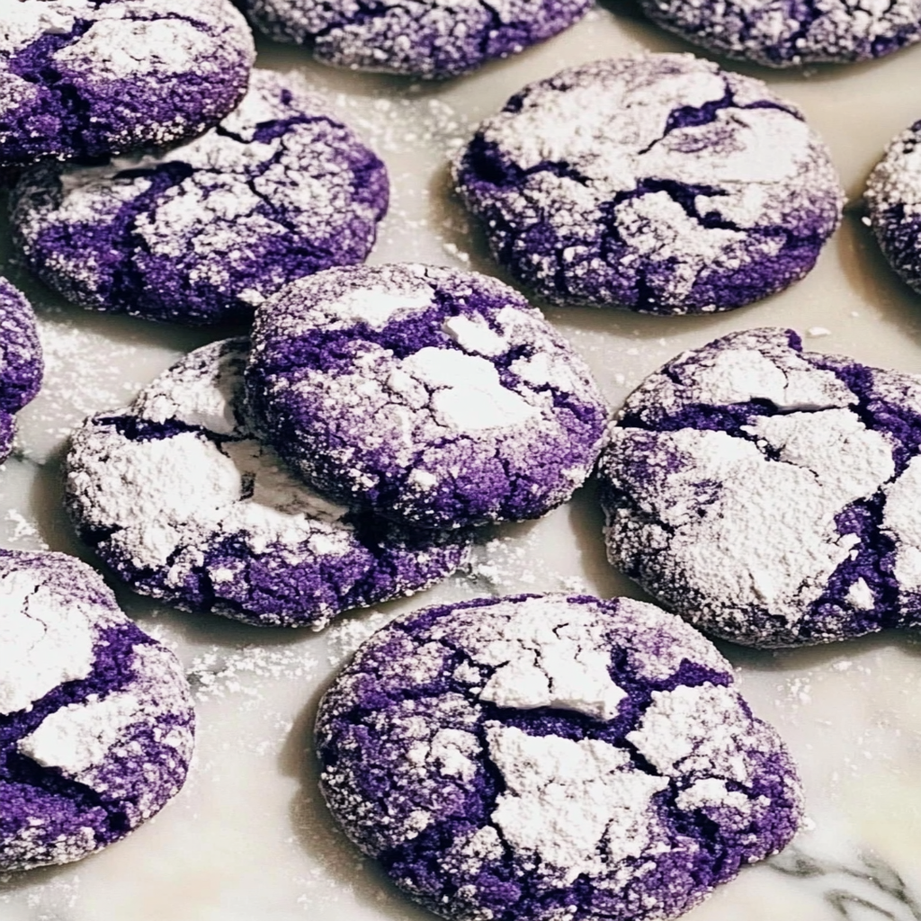 Purple Crinkle Cookies