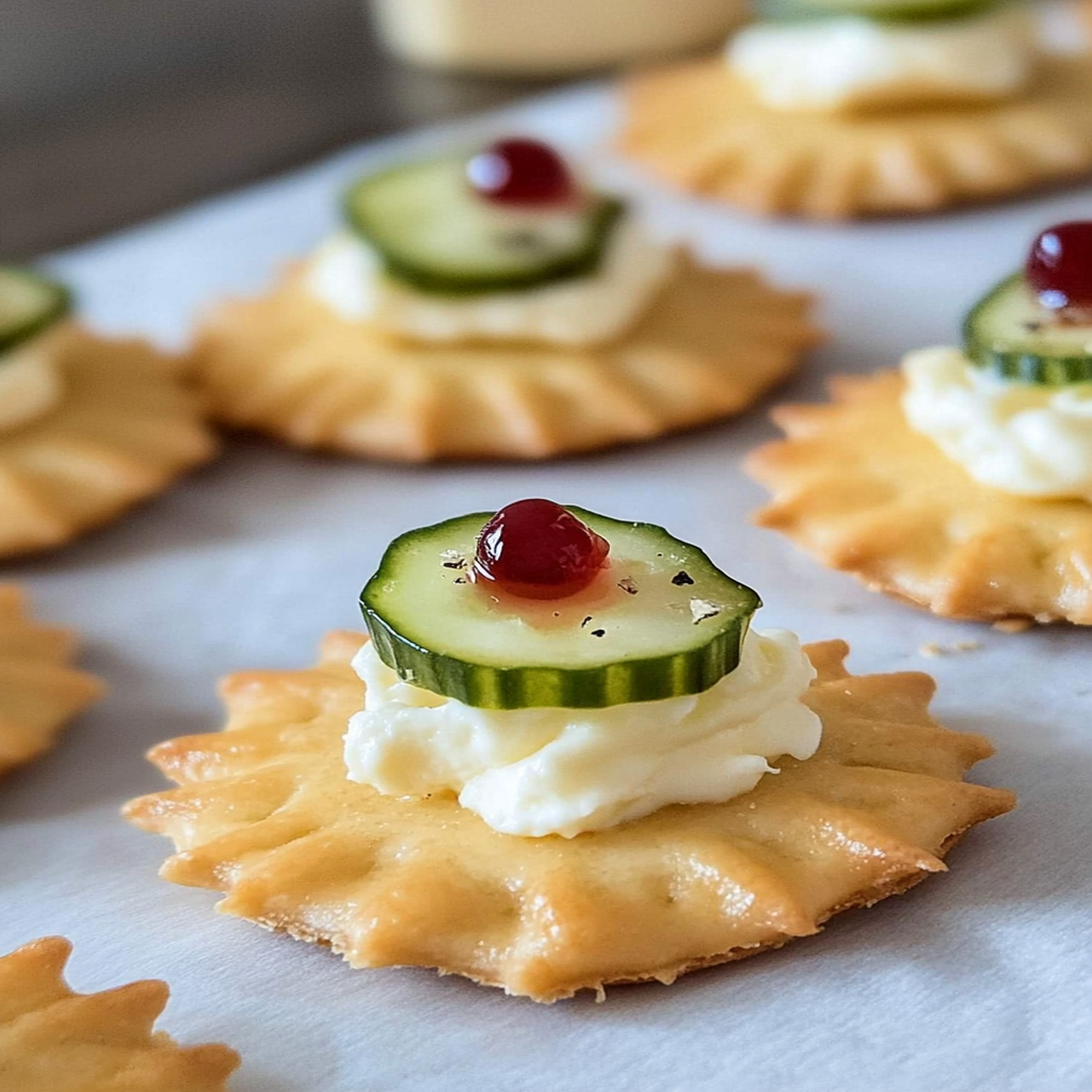 Cucumber Cream Cheese Crackers