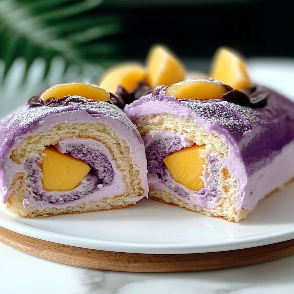 Discover Ube and Mango Roll Cake Delight