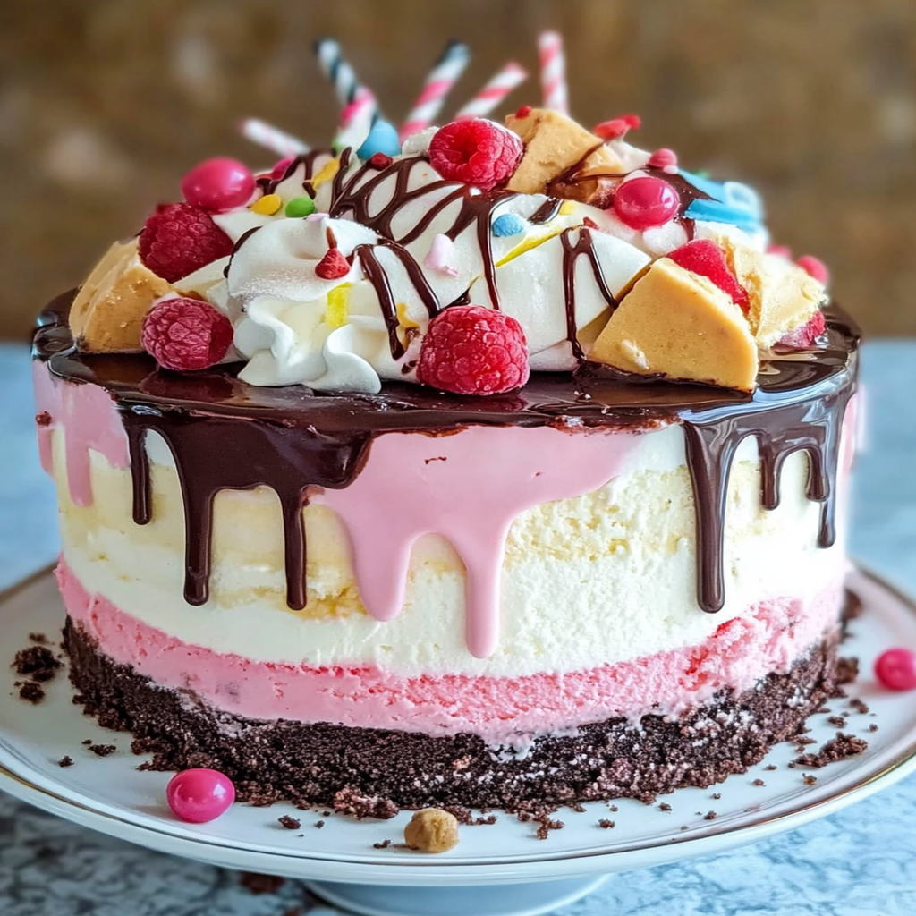 Neapolitan Ice Cream Cake