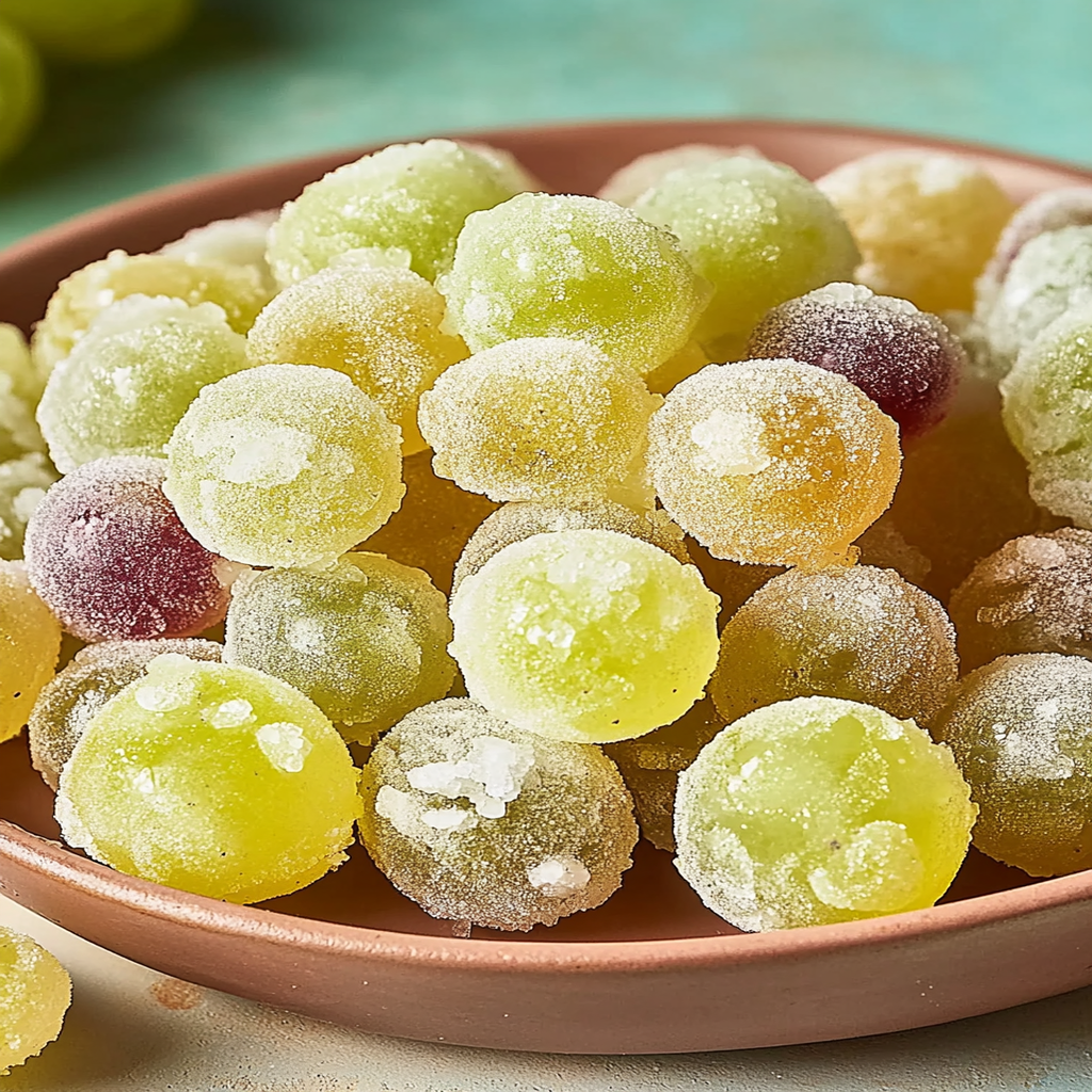 Summer Sour Candy Frozen Grapes