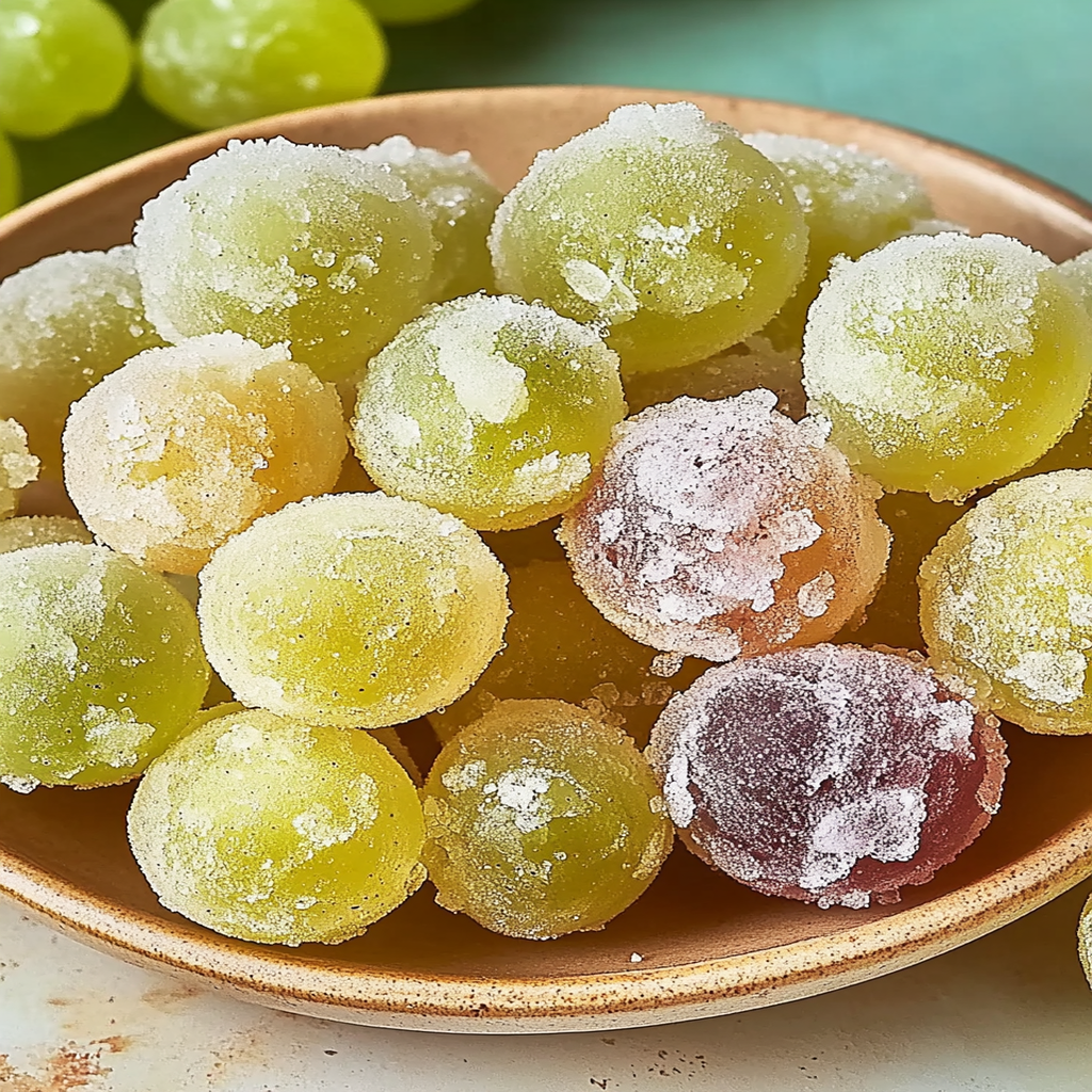 Summer Sour Candy Frozen Grapes