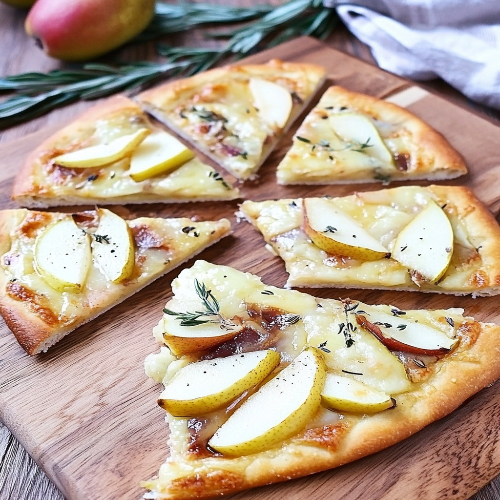 Blue Cheese and Pear Flatbread