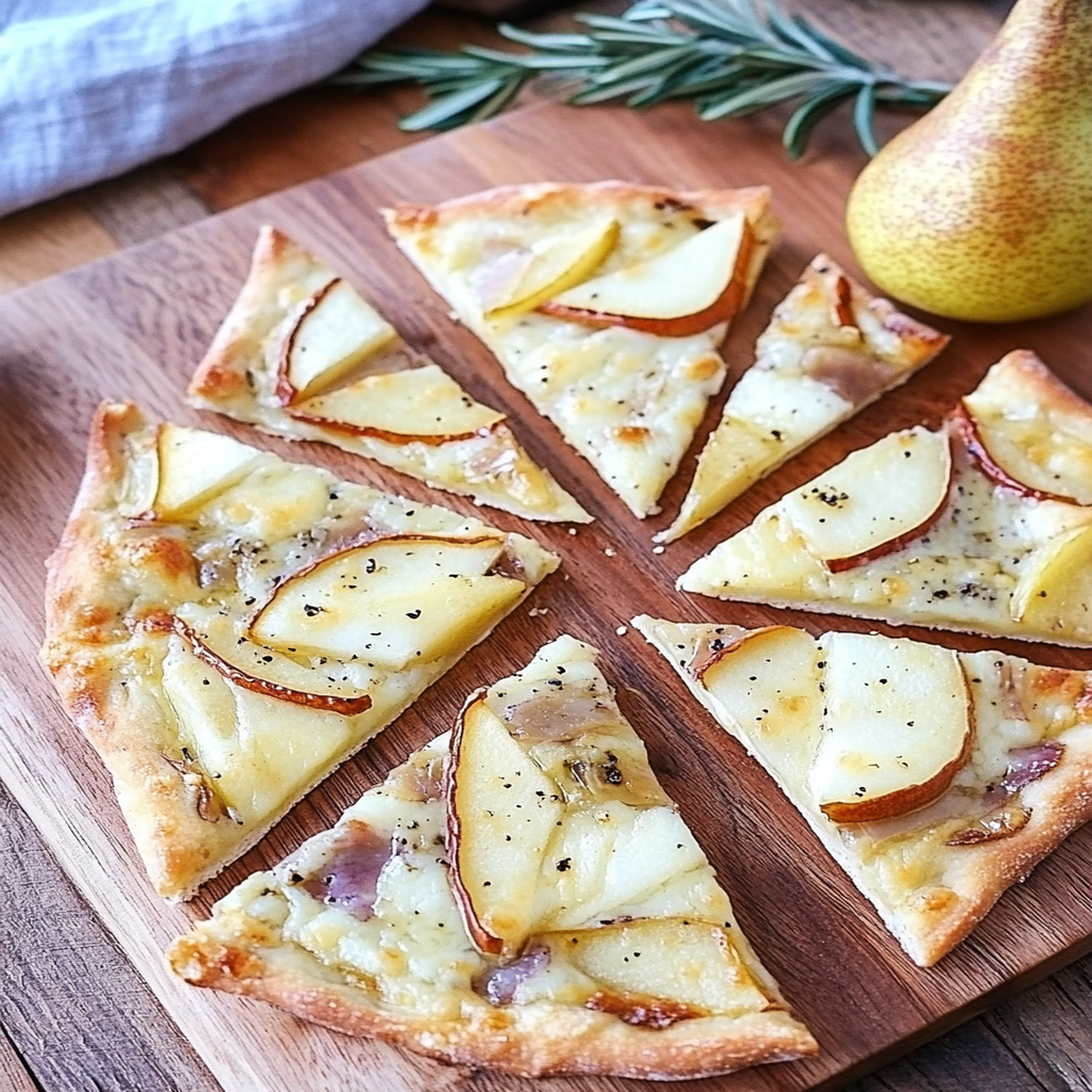 Blue Cheese and Pear Flatbread