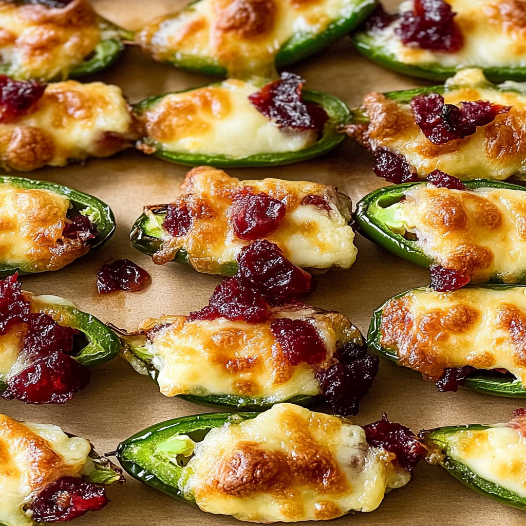 Cranberry Brie Jalapeño Poppers