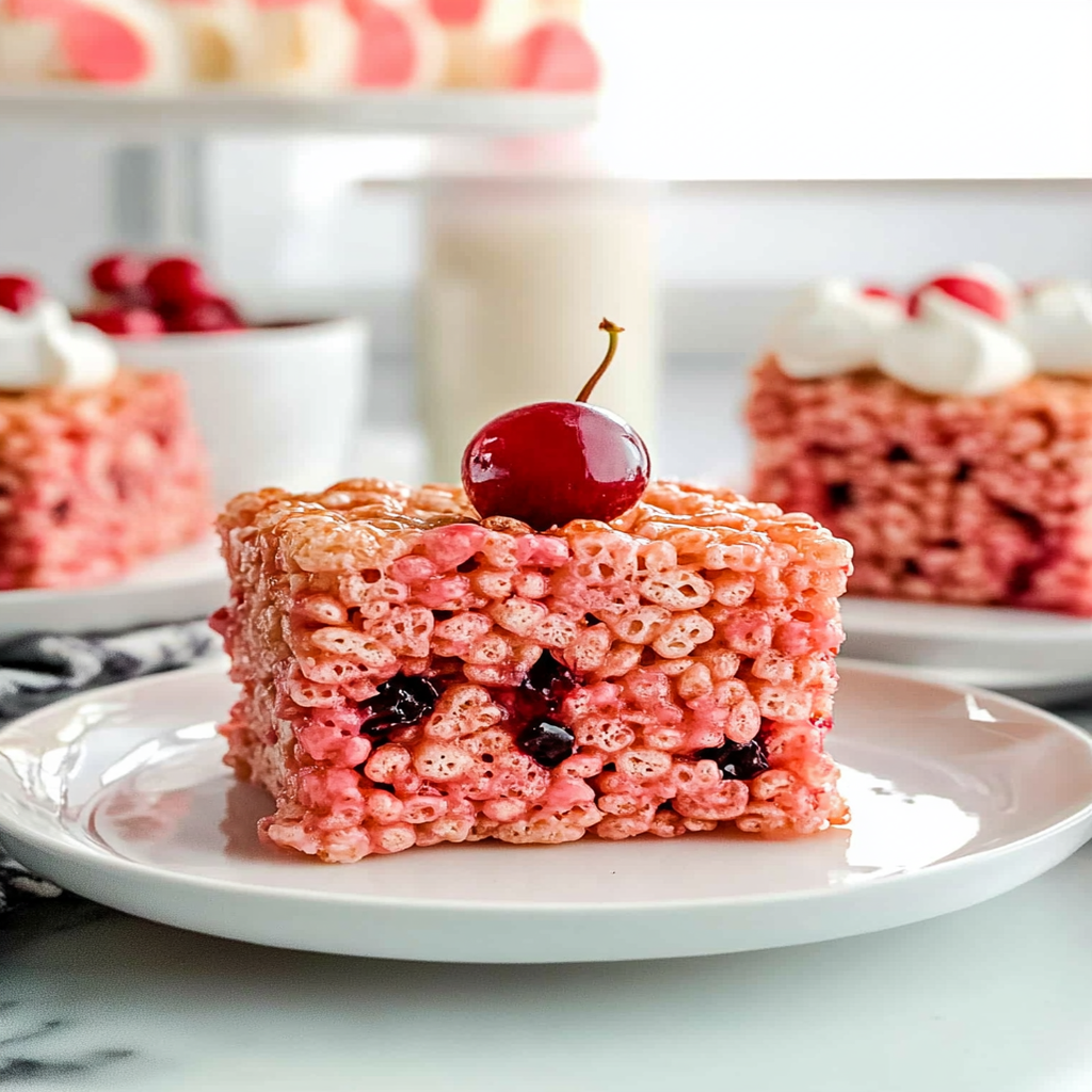 Cherry Rice Krispie Treats