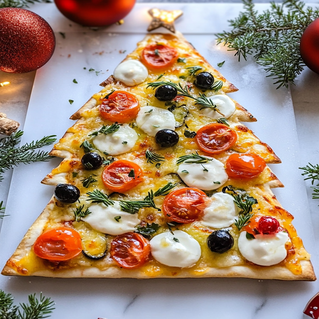 Christmas Tree Pizza Appetizers