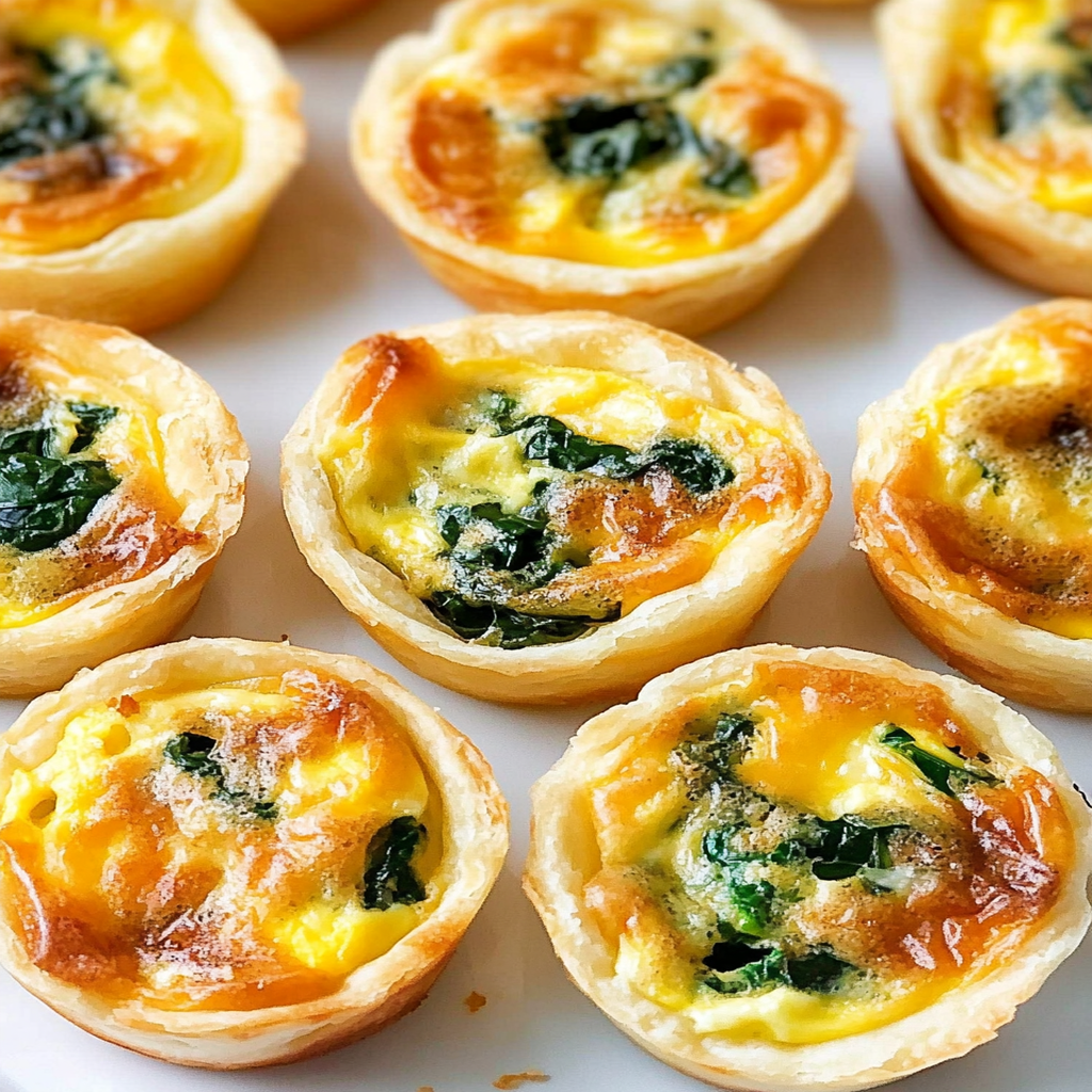 Mini Quiches with Spinach and Cheese