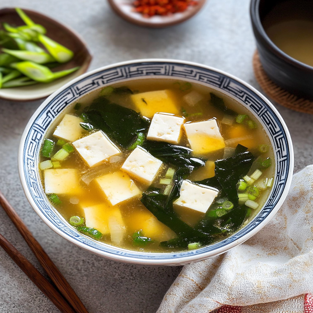 Miso Soup with Tofu and Wakame