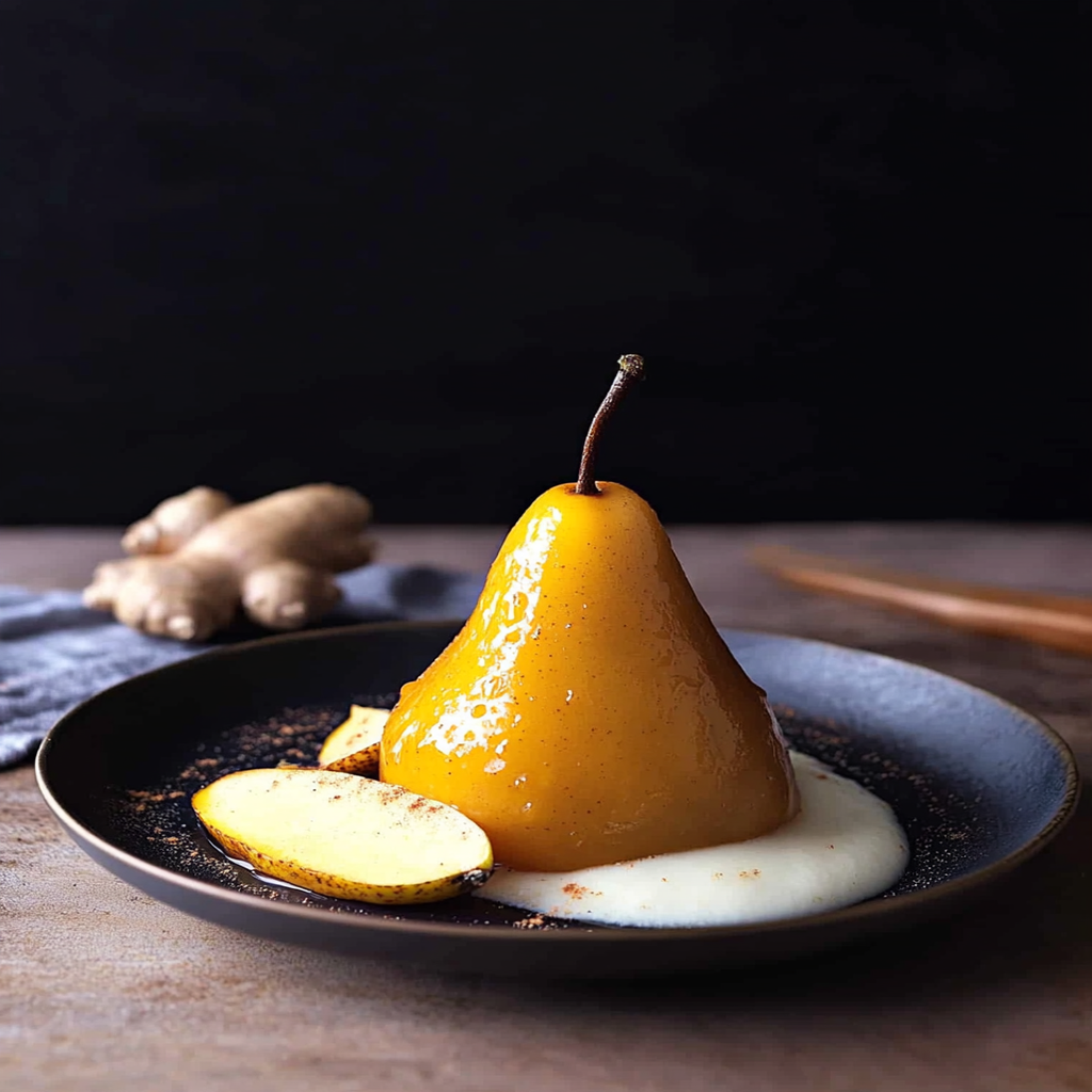 Poached Pears with Ginger