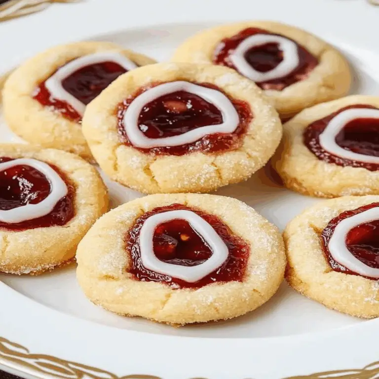 Raspberry Almond Jam Thumbprint Cookies