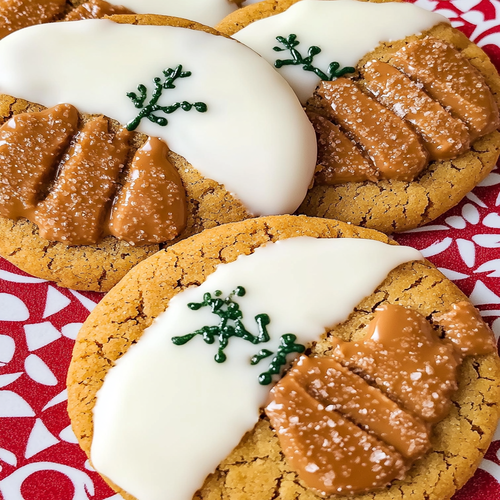 White Chocolate Dipped Ginger Cookies