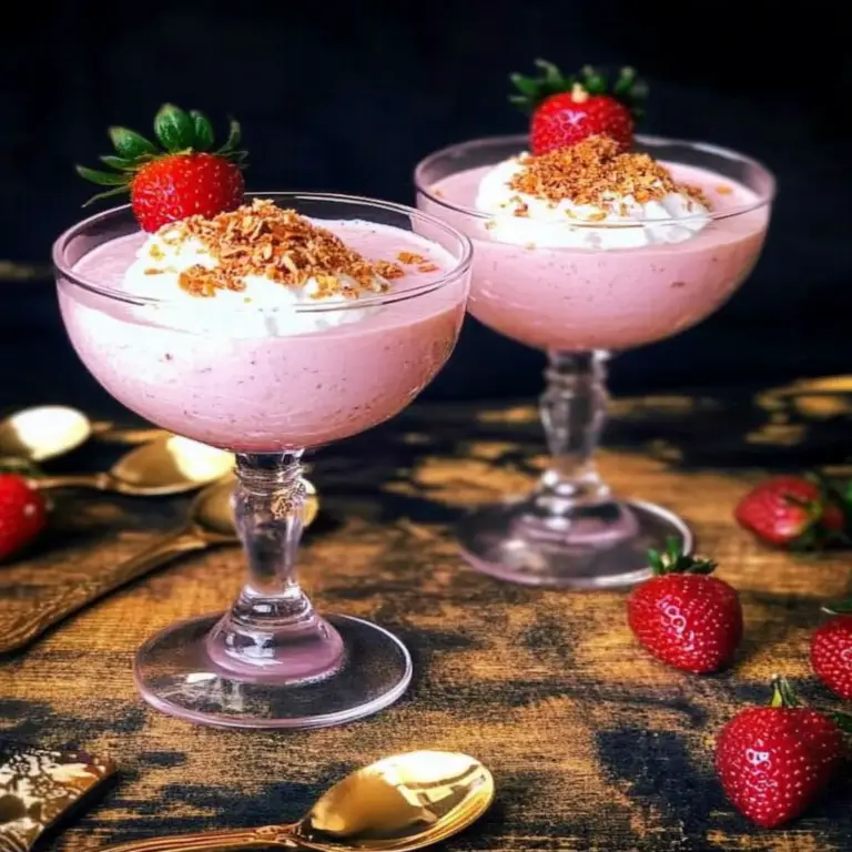 3 Ingredients Strawberry Coconut Mousse