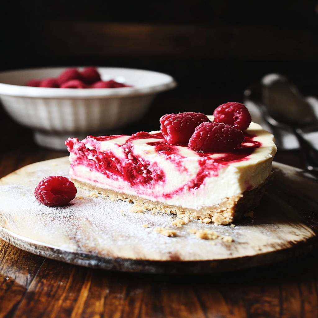 Low-Carb Raspberry Swirl Cheesecake – Simply So Healthy