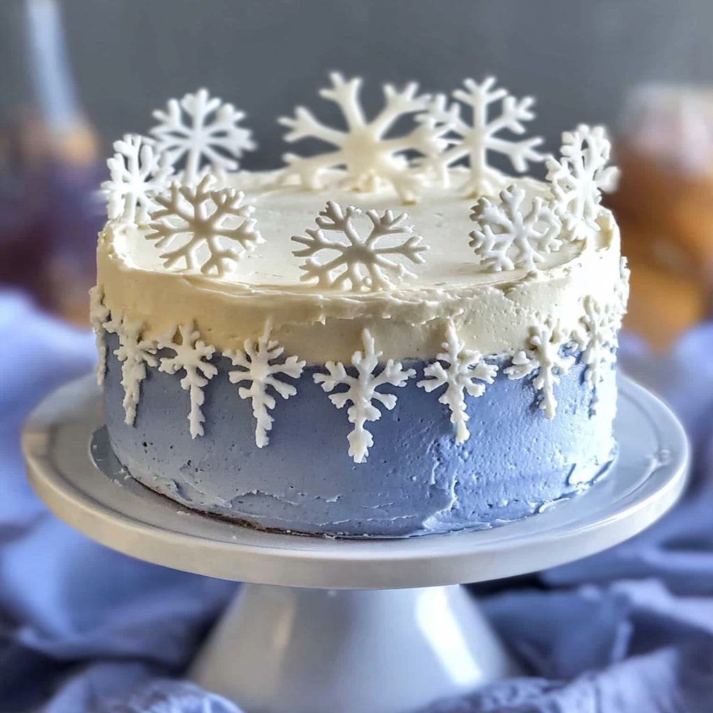 Simple Snowflake Cake