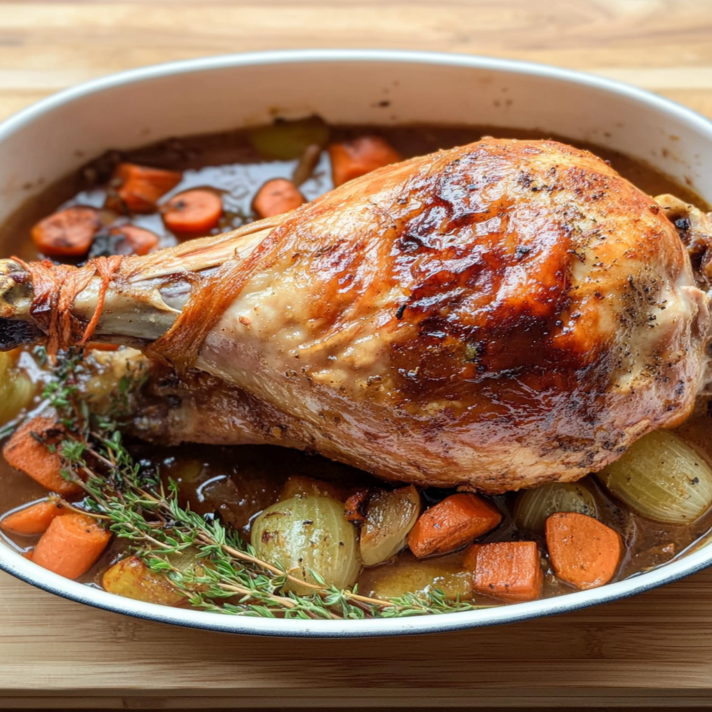 Slow Roasted Turkey Leg with Gravy
