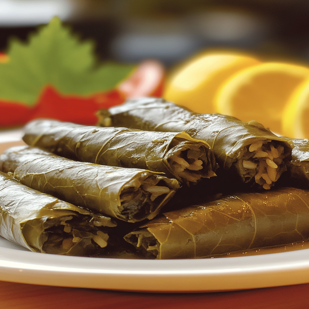 Zeytinyağlı Yaprak Sarma (Vine Leaves Stuffed with Rice)