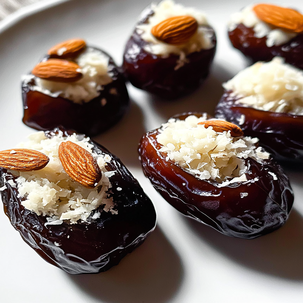 Almond Joy Stuffed Dates