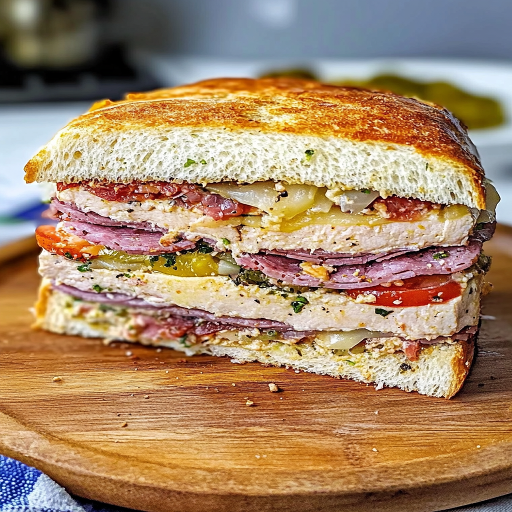 Giant Muffaletta Italian Sandwich