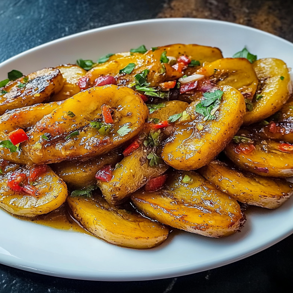 Savor Haitian-Style Boiled Plantains with Garlic and Onion Delight