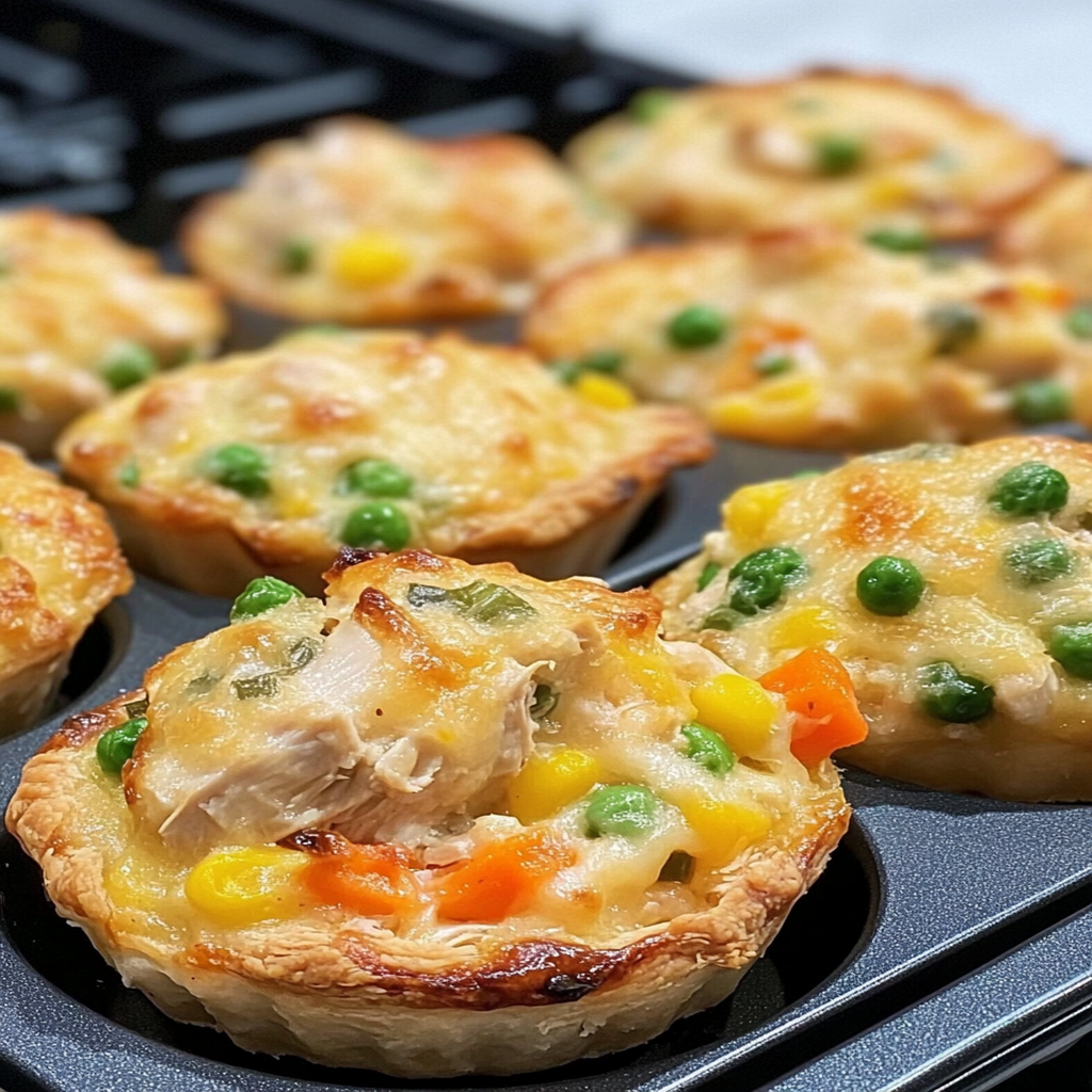 Savory Chicken Pot Pie Muffins