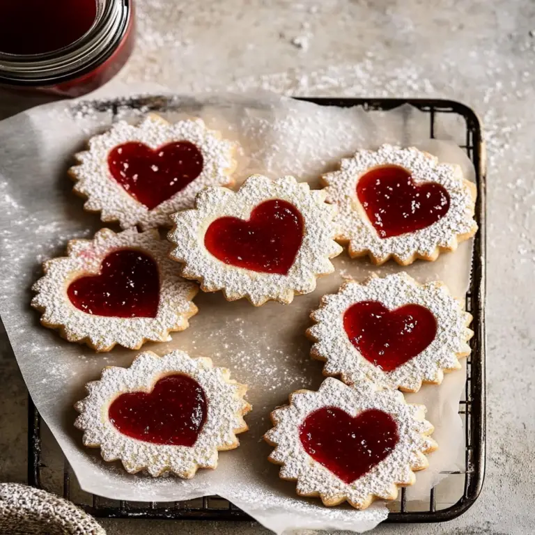 Strawberry Jam Linzer Cookies