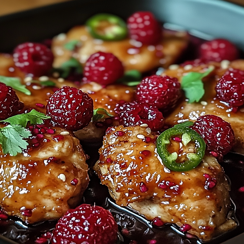 Sweet & Spicy Jalapeño Raspberry Chicken