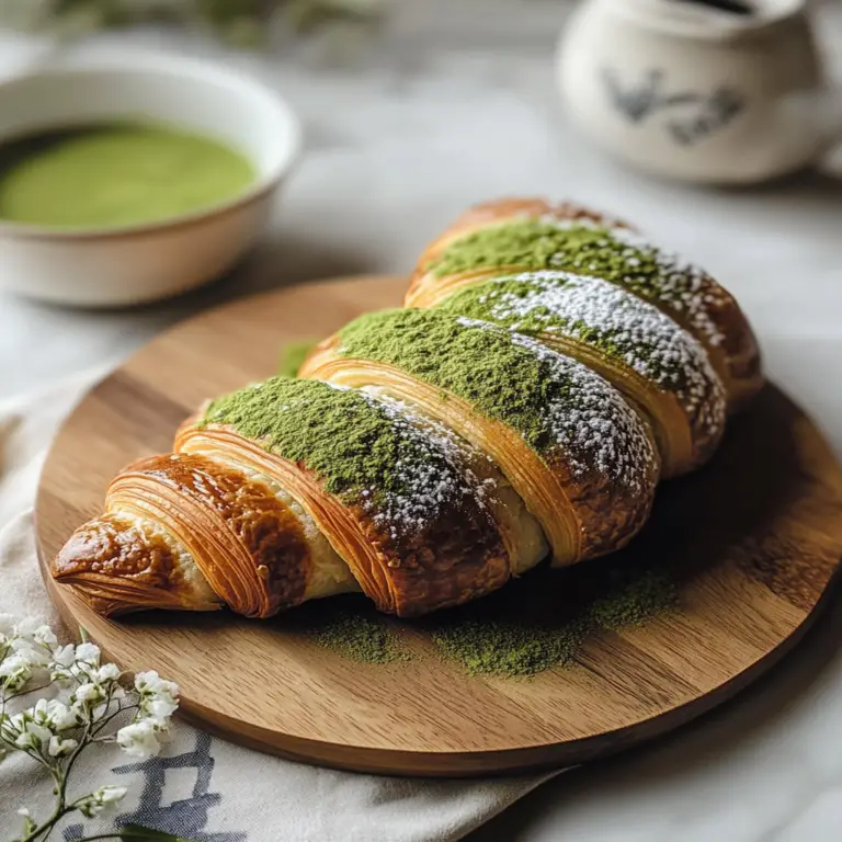 Matcha Mochi Croissants