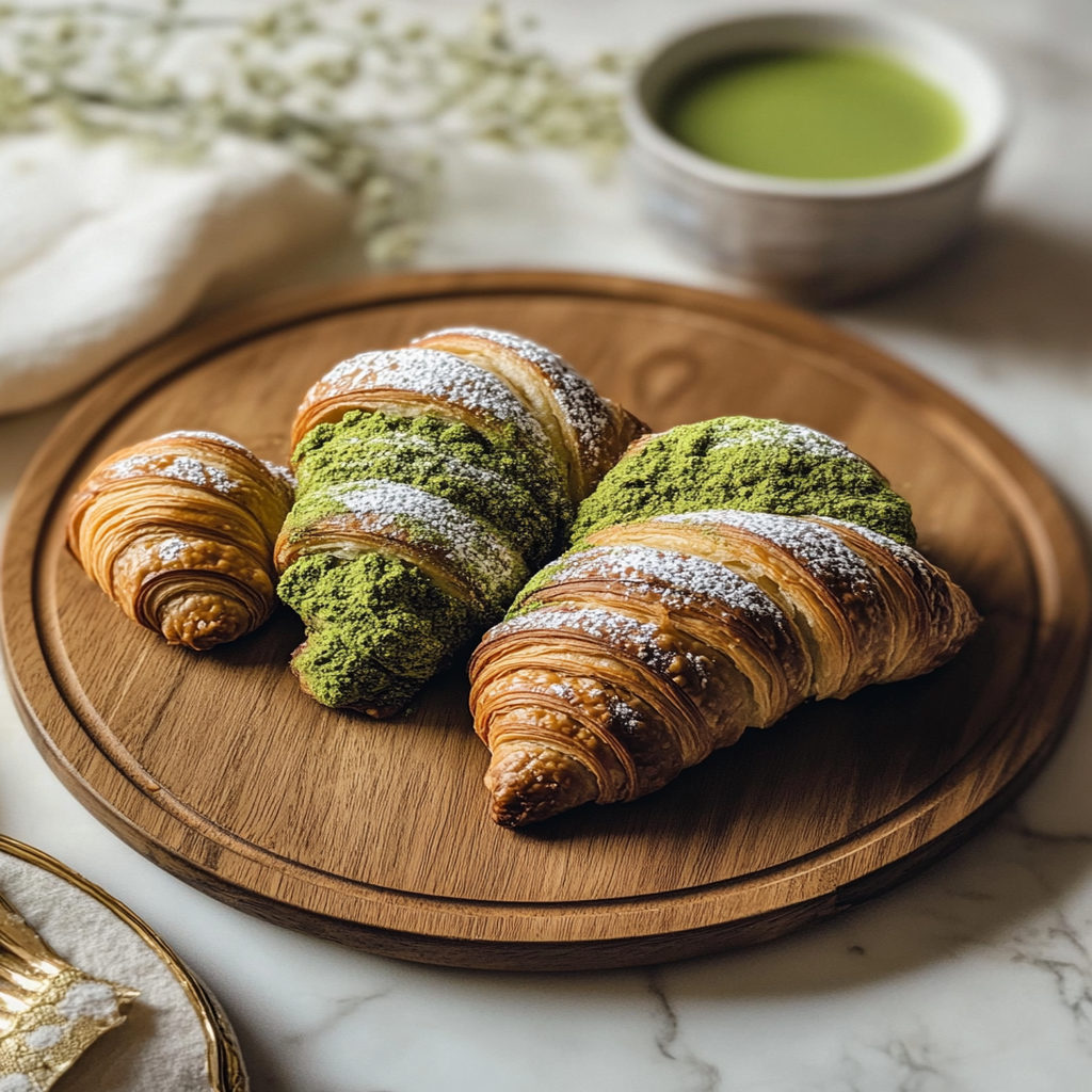 Matcha Mochi Croissants